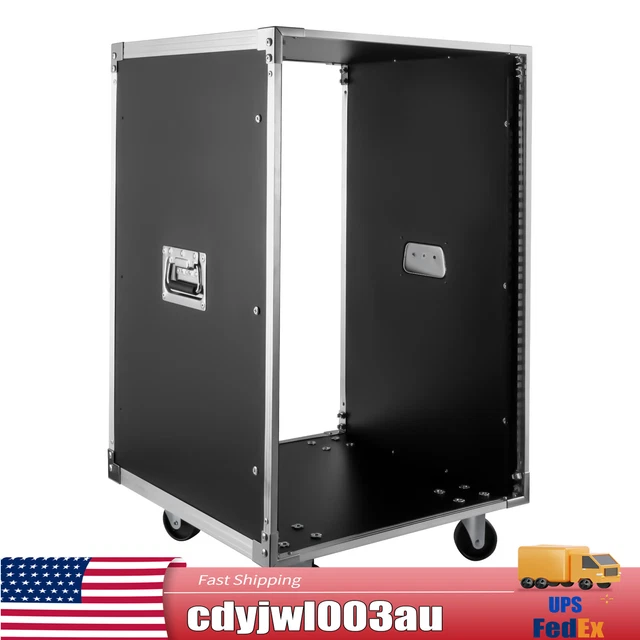 19 INCH 16U 4 Post Server Rack Open Frame Rolling Network Data Rack w ...