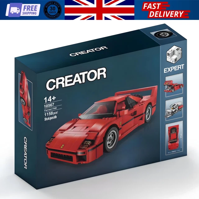 UNOFFICIAL LEGO CREATOR Expert: Ferrari F40 Complete Set Building ...
