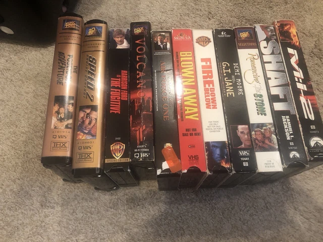 ACTION VHS LOT - Mission Impossible 2, Shaft, The Fugitive, Air Force ...