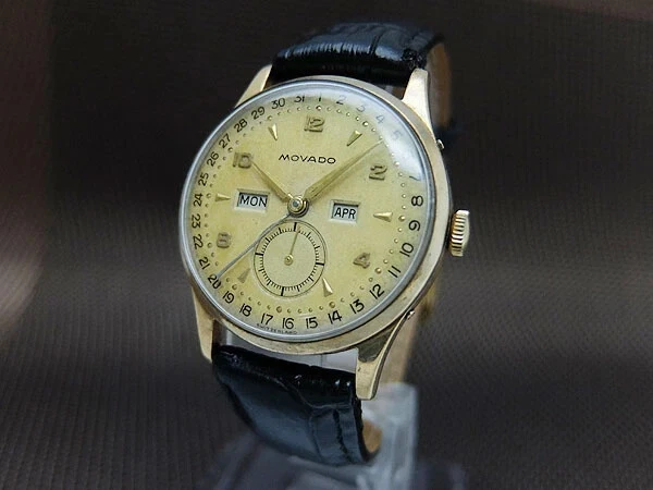 MOVADO CALENDOGRAPH TRIPLE Calendar Manual Vintage Watch 1940's £2,064. ...