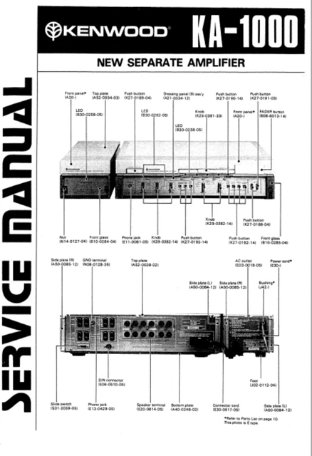 KENWOOD KA-1000 SCHEMATIC Diagrams Service Manual Repair Schaltplan EUR ...
