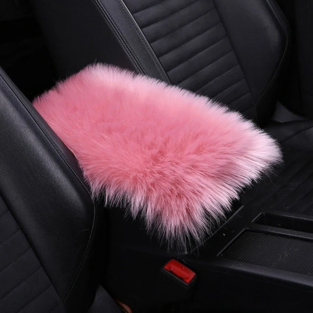 CONSOLE PROTECTOR COVERS Seat Box Mat Plush Car Armrest Pad Car Armrest ...