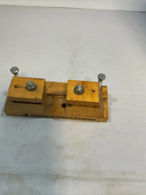 VINTAGE CARL GOLDBERG Hard Wood Maple Engine Test Stand For Rc Nitro ...