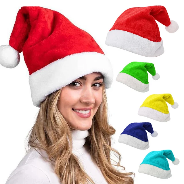 CHRISTMAS SANTA HAT Warm Plush Party Xmas Cosplay Costume Cap Decor Holiday Caps £4.69 - PicClick UK