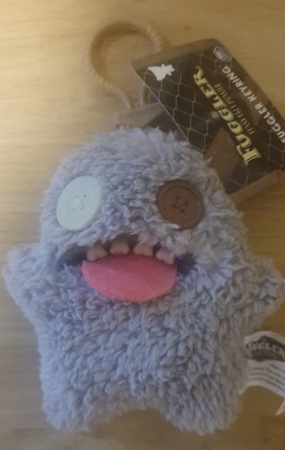 FUGGLER GREY BUTTON eyes funny ugly monster soft plush Keyring Free ...
