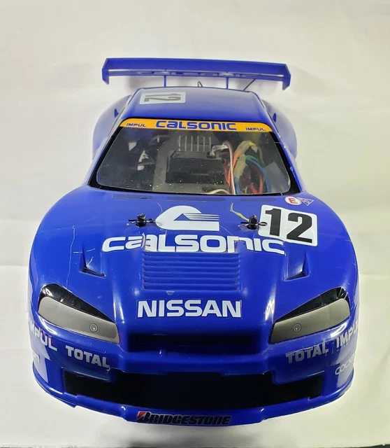 RARE VINTAGE CALSONIC R34 Nissan Skyline GTR Tamiya 1/10 RC Car Kit ...