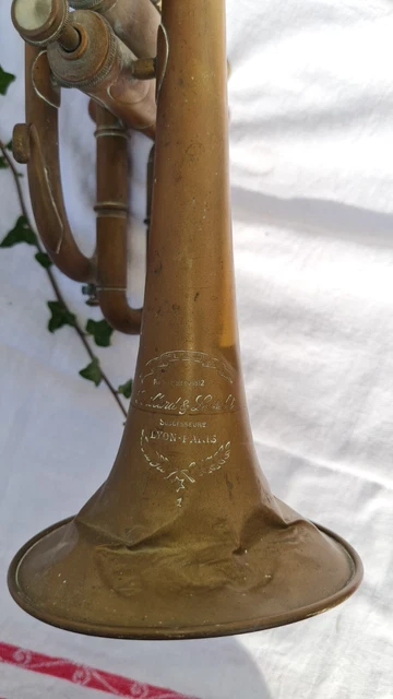 ANCIENNE TROMPETTE CUIVRE Caillard Et Loiselet Lyon Pelisson EUR 110,00 ...