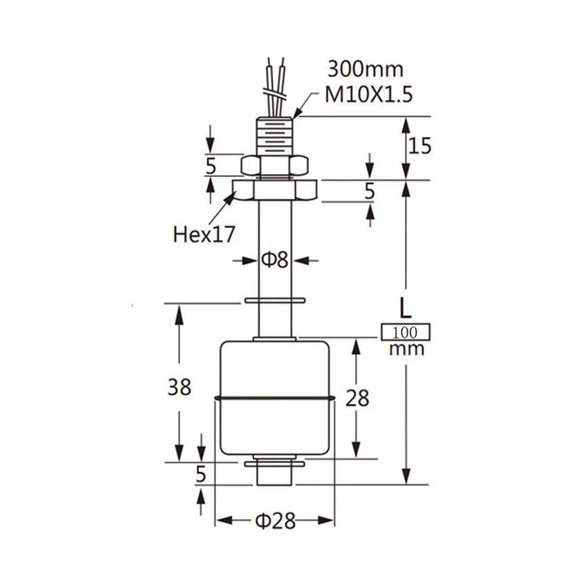 M10 WATER LEVEL Sensor Tank Pool Flow Sensors Tank, Swimming Pool ...