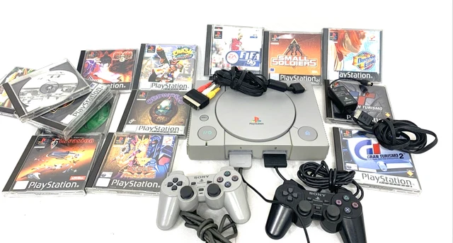 SONY PS1 MODEL SCPH-7502 PlayStation One W Controllers+15 Games £48.00 ...