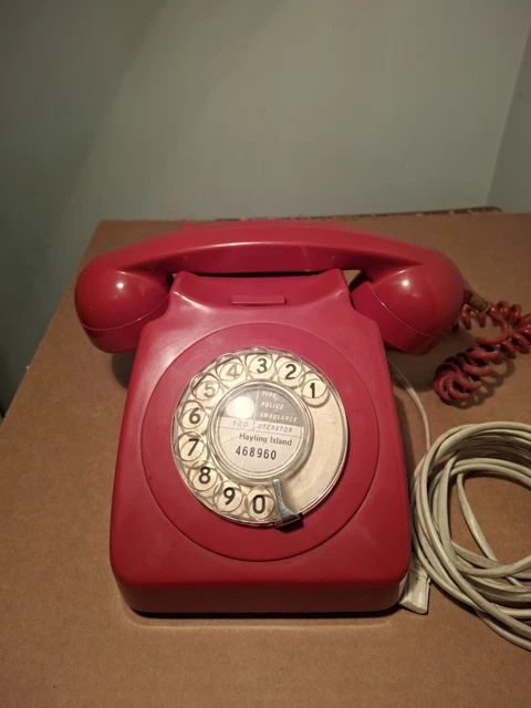 VINTAGE ROTARY DIAL Red GPO 746F Telephone. 1960s,1970s. £16.14 ...