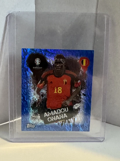 UEFA EURO 2024 Parallel Variant Blue BEL3 Onana Stickers Topps £15.00 ...