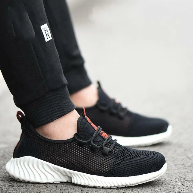 SAFETY TRAINERS MENS Steel Toe Cap Mesh Work Boots Lightweight Summer ...