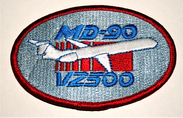 RARE MD-90 1/2500 McDonnell Douglas Jet 1980s Cloth Patch New NOS EUR ...