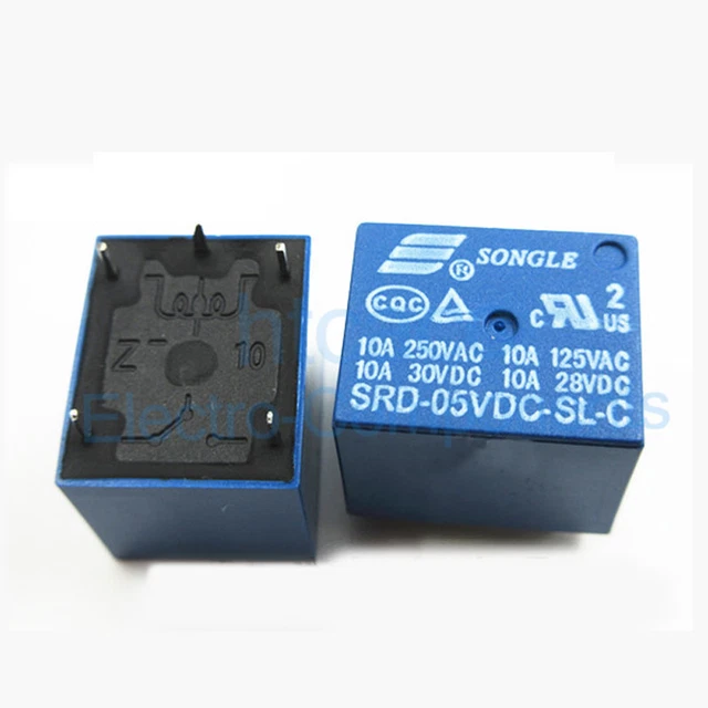 SRD-05VDC-SL-C MINI 5VDC 5 Pins SONGLE Power Relay PCB Type 10PCS $3.99 ...