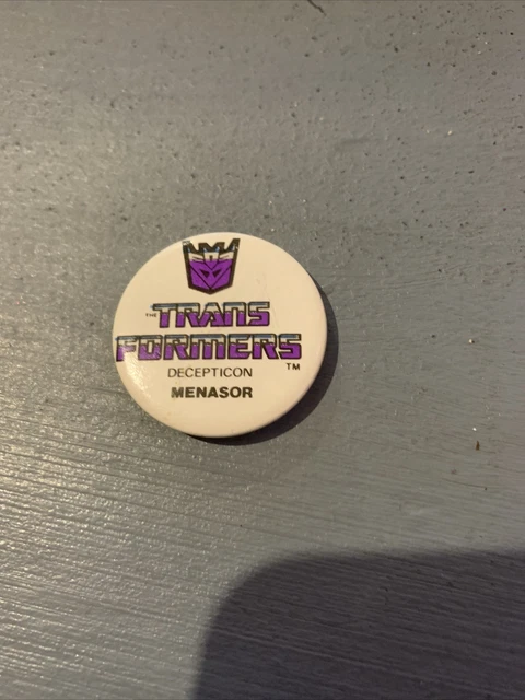 **THE TRANSFORMERS: DECEPTICONS MENASOR** Badge/Pin/Button - Rare 1980s ...