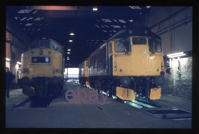 ORIGINAL 35MM SLIDE - Class 27 - 27050 & Class 37 on shed at Inverness ...