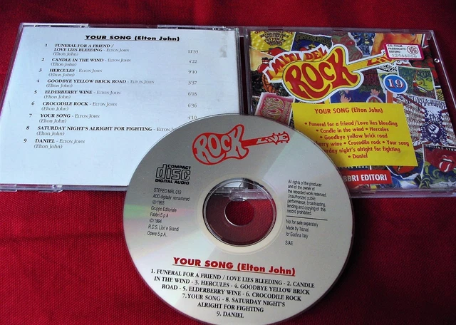 ELTON JOHN I Miti Del Rock Live N.19 Your Song Cd 1994 Fabbri Editori ...