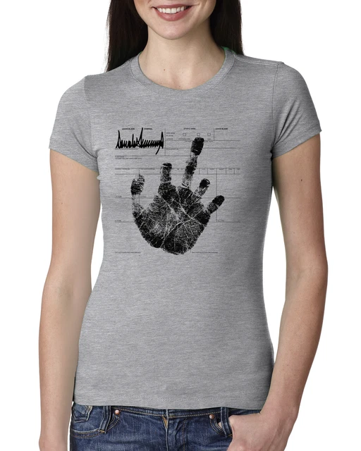 DONALD TRUMP ARREST Middle Finger Pro Republican 2024 Women Slim Fit ...
