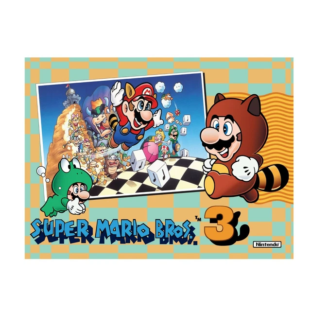 RETRO SUPER MARIO Bros 3 poster 18 x 24 Nintendo Japanese Styled Wall ...