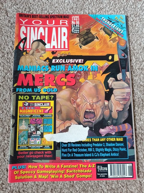 ** YOUR SINCLAIR Magazine June 1991 Issue 66 - ZX Spectrum - Mercs ...