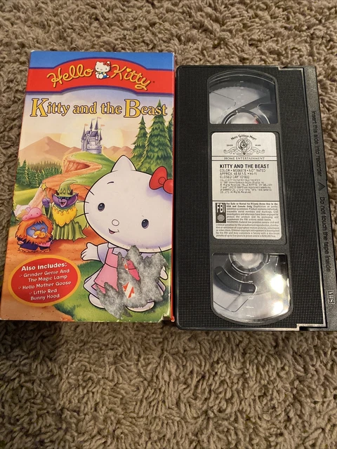 VINTAGE HELLO KITTY Kitty and The Beast VHS(1998 USED) blockbuster £5. ...