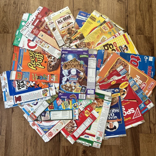 LOT C: 1980S to 2000s Cereal Box Lot of 32 cereal boxes £89.07 ...