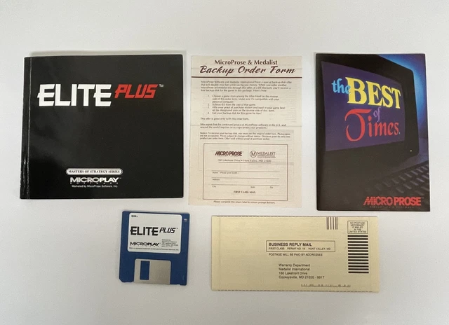 ELITE PLUS 1991 Microplay Software PC Game MicroProse BOXED DOS 3.5 ...