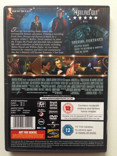 DVD FANTASY - Cirque Du Freak: The Vampire's Assistant - Willem Dafoe ...