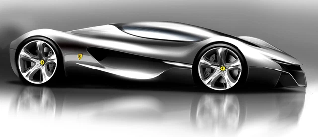 FERRARI RACE CAR Racing Hypercar Concept Custom Built LARGE 1:12SCALE ...