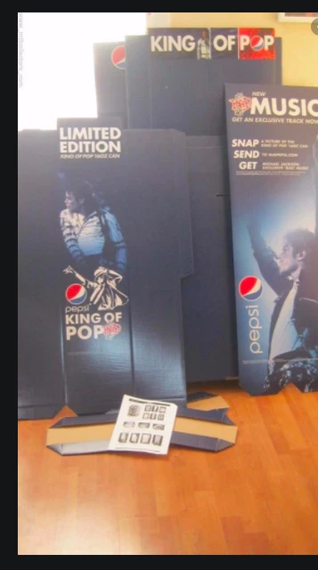 PEPSI GIANT MICHAEL Jackson Pallet Quad BAD 25 Anniversary Standee ...