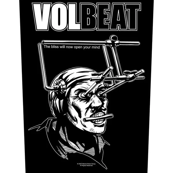 VOLBEAT BACK PATCH Open Your Mind Band Logo new Official Black Size One ...