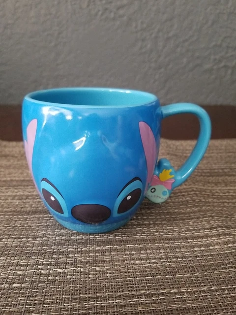 DISNEY LILO AND Stitch 3D Raised Face Coffee Handle Mug Trouble Maker £ ...