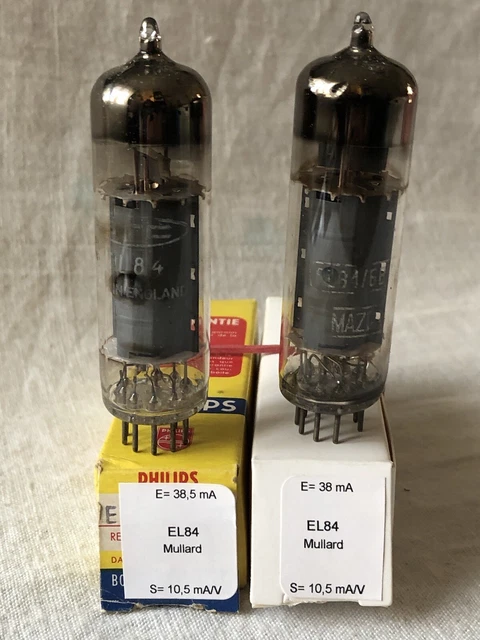 EL84 6BQ5 MULLARD Blackburn matched pair Vacuum Tube, lampe, Röhre, Valve. Used EUR 79,90 ...