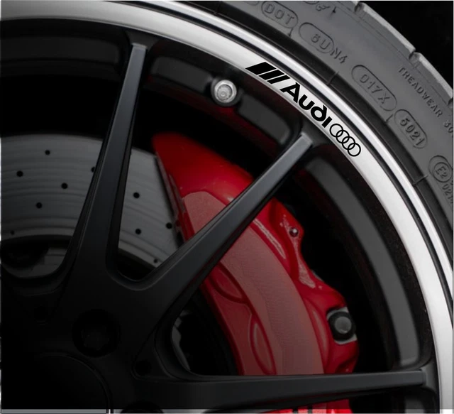 AUDI WHEEL RIMS alloy s-line sticker decal logo 4p fits A6 A7 A8 A3 A4 ...