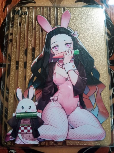 GODDESS STORY SHES My Waifu Demon Slayer Nezuko Bunny MSR GOLD METAL CARD EUR 28,84 - PicClick IT
