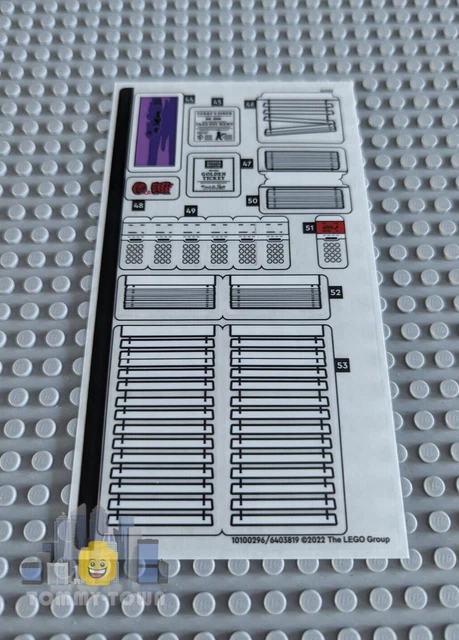 LEGO IDEAS STICKER SHEET 2 ONLY for Lego Set 21336 The Office - Brand ...