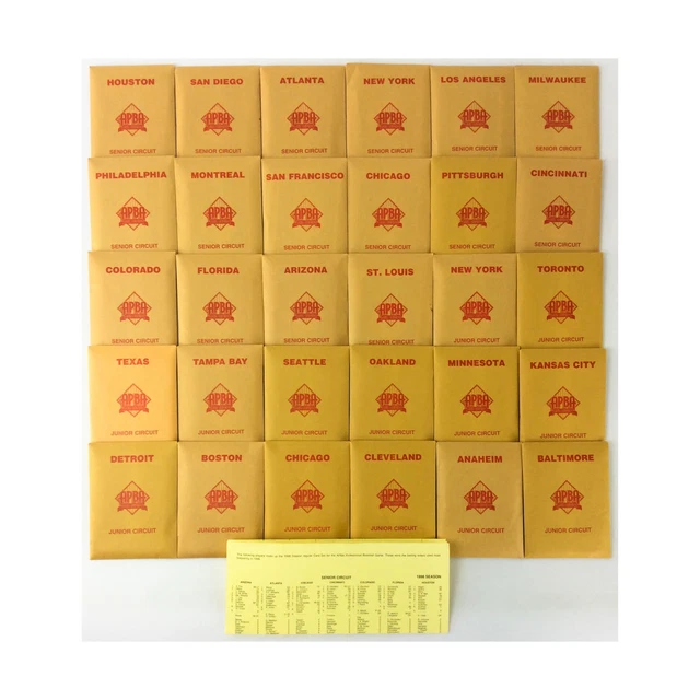 APBA BASEBALL CARDS baseball (Complete Season cards 1968) (1st) Bag EX ...