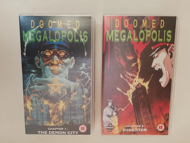 DOOMED MEGALOPOLIS CHAPTER 1 & 2 VHS-With Unused Original Stickers And ...