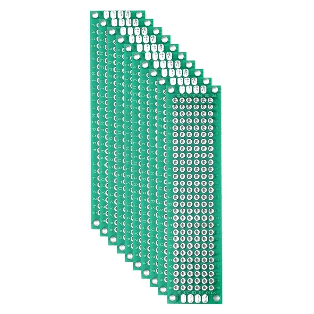 10ER LOCHRASTERPLATTE DOUBLE-FACE PCB Tableau Prototype Maquette, 2x8cm ...