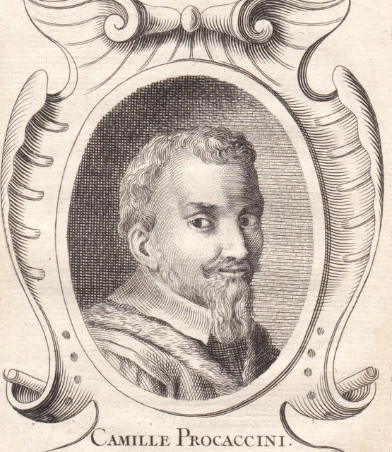 PORTRAIT XVIIIE CAMILLO Procaccini Milan Peintre Artiste Graphique 1762 ...