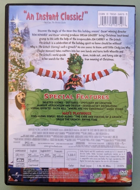HOW THE GRINCH Stole Christmas (DVD, 2003, Full Screen, Collector's ...