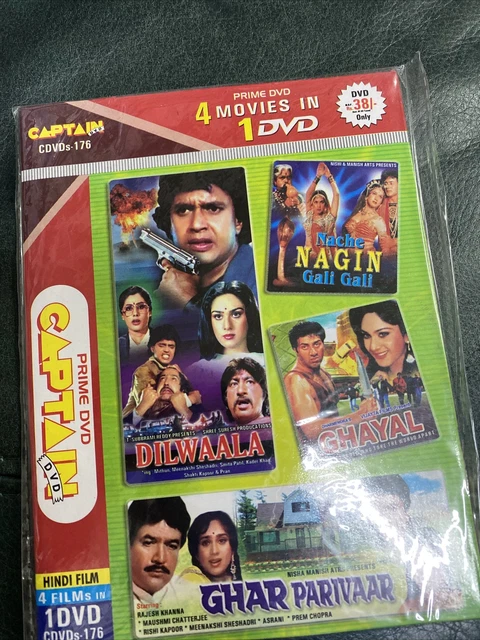 DILWAALA, NACHE NAGIN gali gali, Ghayal, Ghar parivaar 4 in 1 dvd £10. ...