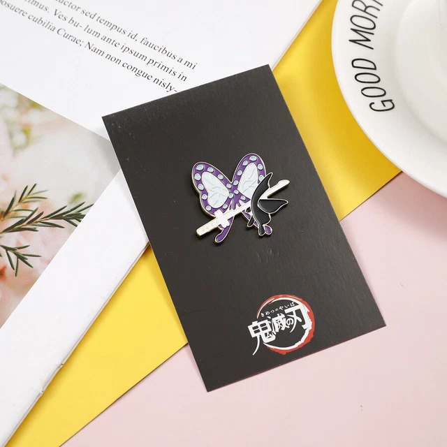 DEMON SLAYER KIMETSU no Yaiba Anime Shinobu Kocho Symbol Emaille Pin ...