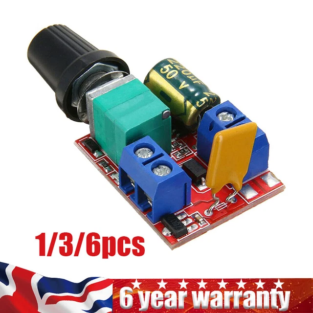 5A MOTOR SPEED Controller Module Mini DC PWM Regulator LED Dimmer 3V 6V 12V 24V £5.03 - PicClick UK