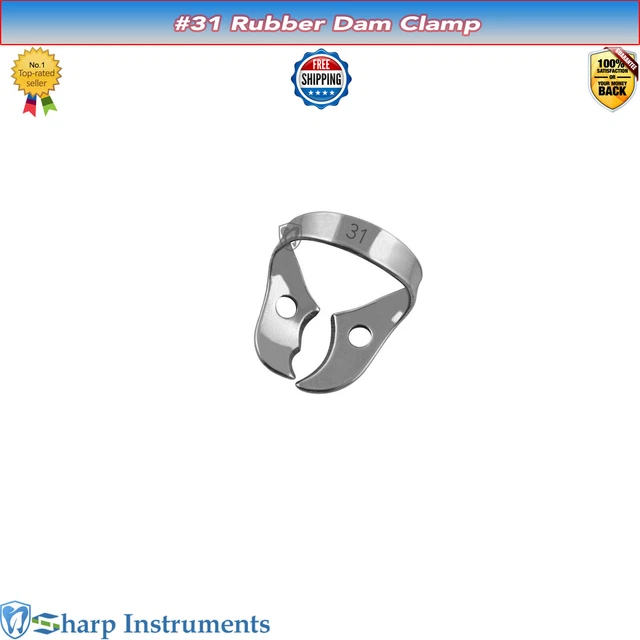 RUBBER DAM CLAMP #31 Dental Endodontic Crown Steel Clamps Surgical ...