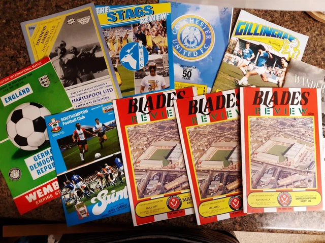 VINTAGE FOOTBALL PROGRAMMES x 10 Lot#1 £10.80 - PicClick UK