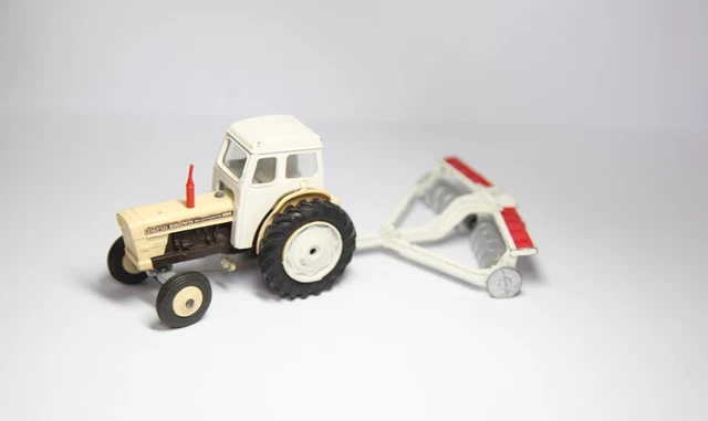 DINKY 990 DAVID Brown Tractor & Disc Harrow - Good Vintage Original ...