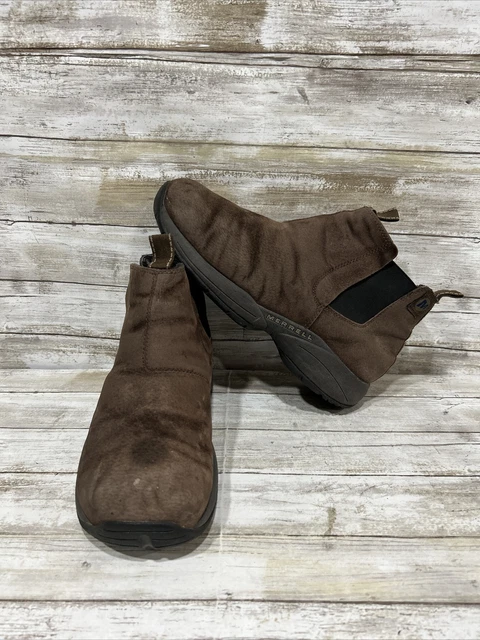 MERRELL PRIMO CHILL Slide Tan Men High Brown Suede Lined Boots 63281 Sz ...