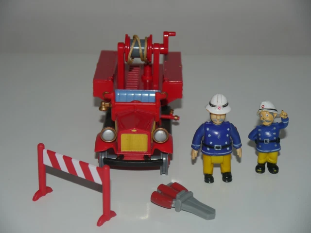 FIREMAN SAM TOYS BESSIE The Old Fashioned Fire Engine 2 x Officer ...