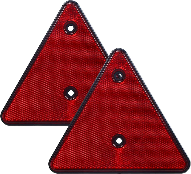 2-PACK SAFETY REFLECTOR Warning Sign Slow Moving Vehicle Triangle ...